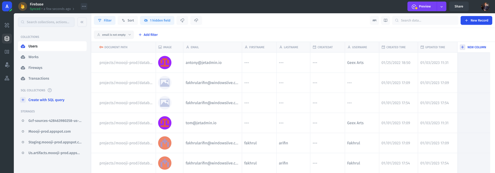 Empower your Firebase with SQL features: Sync data from Firebase or ...